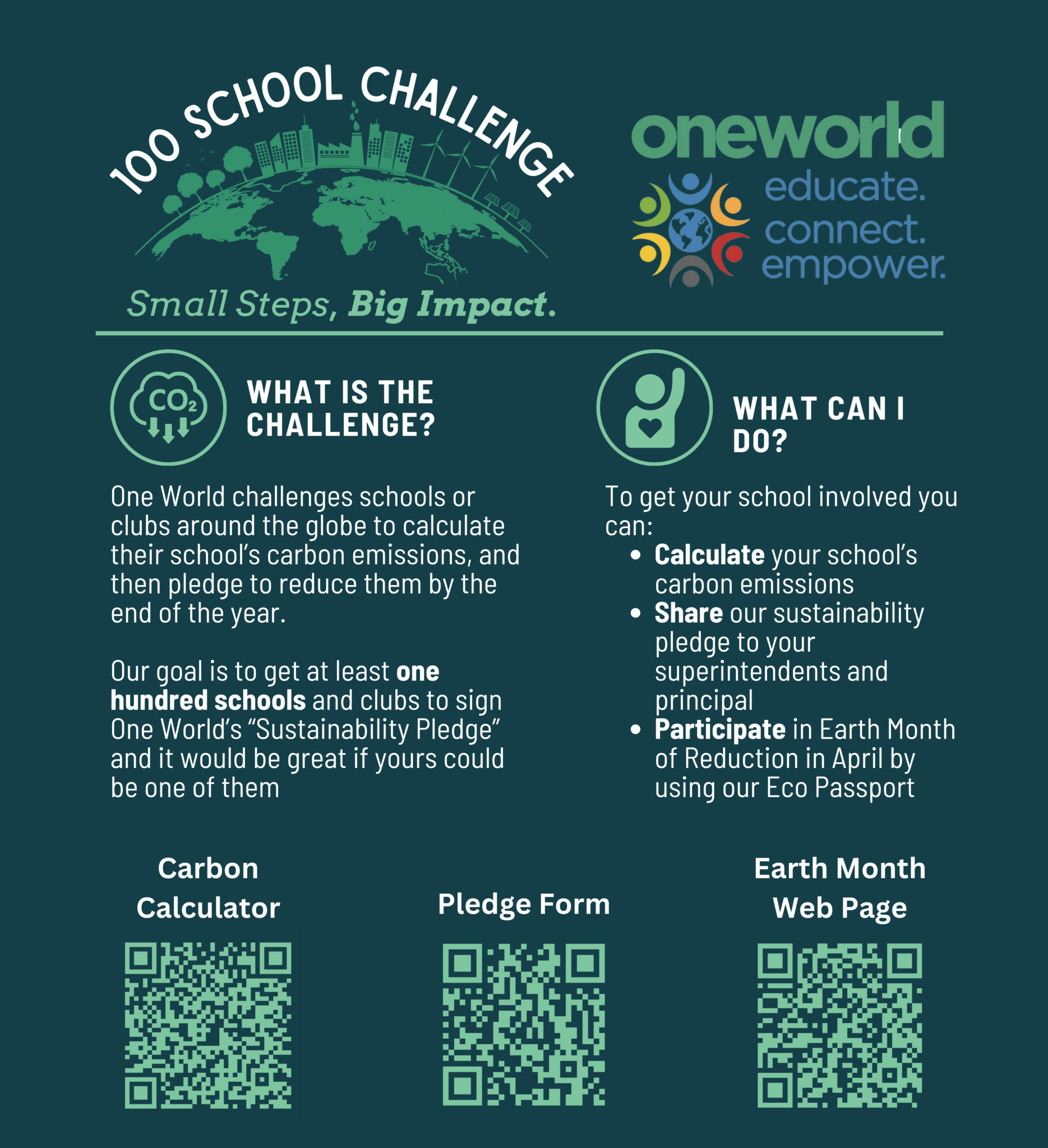 100 School Challenge Launches Globally - One World United & Virtuous